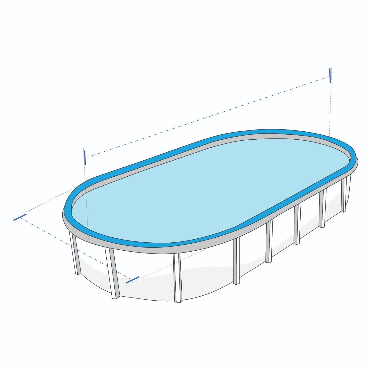 Oval Pool Covers - Above Ground